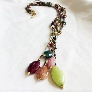 Nakamol | Jewelry | Nakamol Multi Color Semi Beaded Pendant Necklace ...
